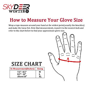 SKYDEER Winter Leather Work Gloves, Warm Fleece Insulation Lining for Cold Weather Work, Water Resistance, Thermal Insulated Gloves (SD2240T/XL)