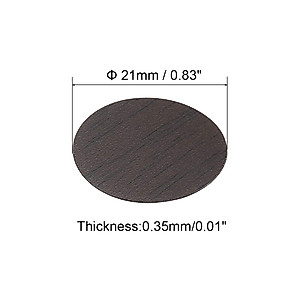 uxcell Screw Hole Covers Stickers Textured Plastic Self Adhesive Stickers for Wood Furniture Cabinet Shelve Plate 21mm Dia 54pcs in 1Sheet Black Lines, PC-192