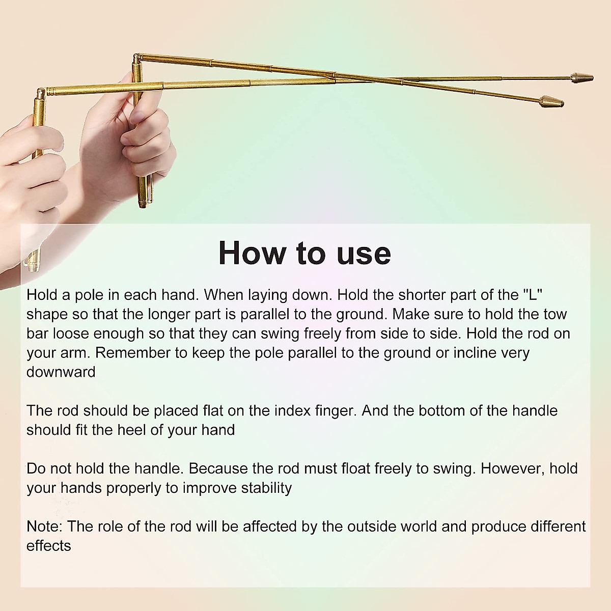 Jadive 3 Pieces Divining Rods Copper and Dowsing Pendulum for Ghost Hunting, Energy Healing, Divining Water includes 2 Retractable Divining Rods with Copper Handle and 1 Pendulum Pendant(Gold)