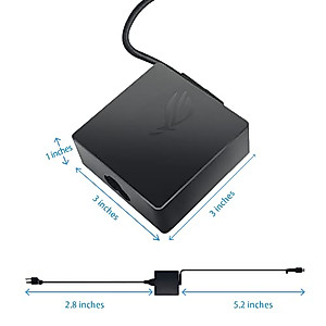 100W USB-C Charger for ASUS ROG: A20-100P1A Laptop AC Adapter for ASUS ROG Flow X13 Z13 GV301 GZ301 G533QM GA401QM GA503QM GX703HS ZenBook 14X 14 UX425QA UM425QA UM5401QA - 20V 5A Laptop Power Supply