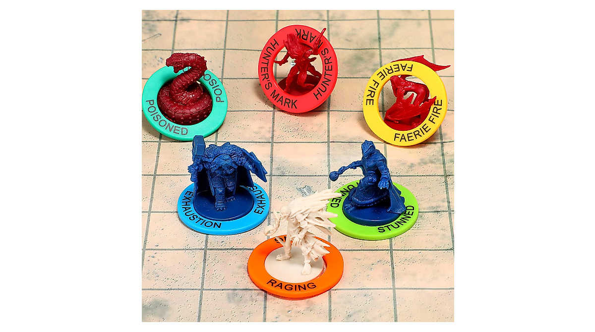 Upgraded ALIZERO DND Condition Markers Set for RPG