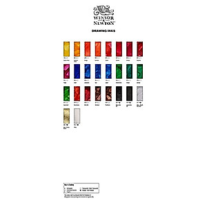 Winsor & Newton Drawing Ink, 30ml Bottle, Black Dropper Cap