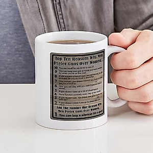 CafePress Men Prefer Guns Mug Ceramic Coffee Mug, Tea Cup 11 oz