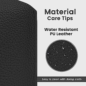 AILOS 2pcs Tissue Box Cover Rectangular- Tissue Box Holder Rectangular - Tissue Holders Decorative - Faux Leather Tissue Box Cover - Tissue Box Cover Rectangle - Decorative Tissue Box Holder (Black)