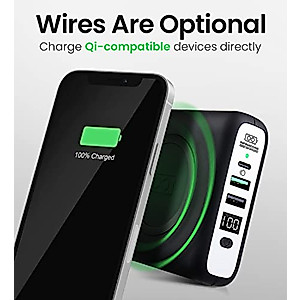 InfinaCore Pandora Portable Power Bank Charger (P3) Global Wireless Charger usb type c wall charger, usb c battery pack power delivery, Fast Charge Phone Laptop Charger Travel with LED Display (Black)