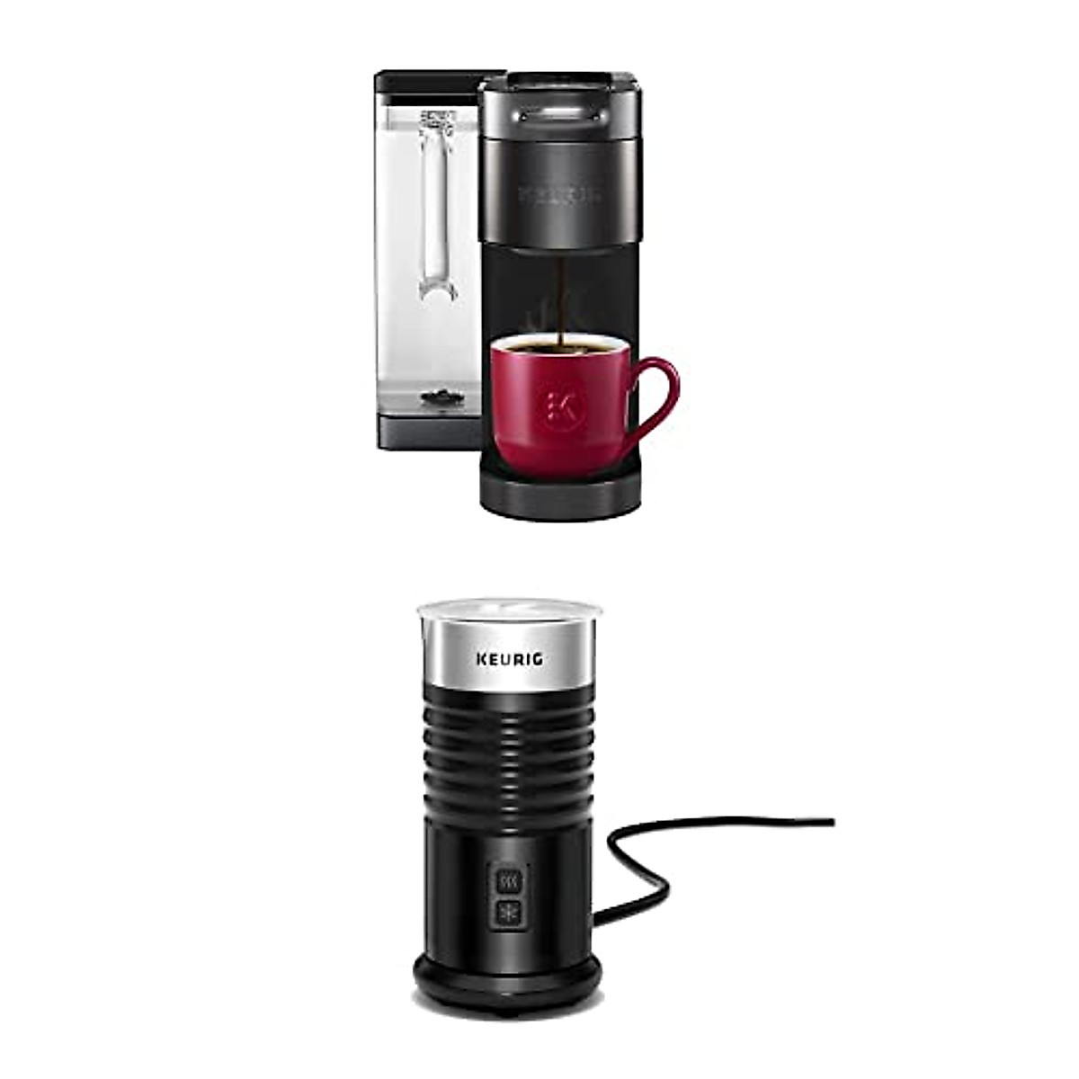 Keurig K-Supreme Plus SMART Single Serve Coffee Maker Milk Frother for Hot and Cold Milk Foam