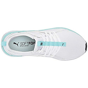 Puma Girls Softride Sophia Sneaker White-Island Paradise Black, 5 Big Kid