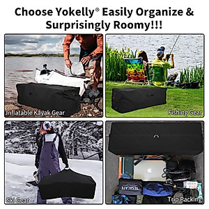 42 Inch Canvas Duffel Bag 150L Extra Large Luggage Duffle for Travel Sport and Camping - Black