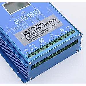 1600W Wind Solar Hybrid System MPPT Charge Controller with Dump Load 1000w Wind Turbine Generator 600W Solar Panel 12V 24V Auto Regulator