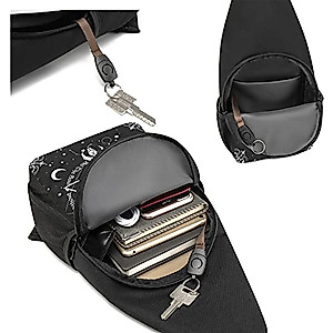 FREEHOTU Serpents Gothic Occult Sling Backpack Travel Daypack Chest Bag Crossbody Shoulder Bag