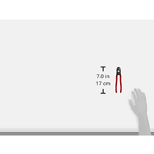 KNIPEX Cable Shears, 6-1/2 In L, 1/0 AWG, Red