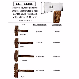 Helko Werk Helko Werk Leather Axe Sheath (Medium) - Genuine Leather Sheath for Axes and Hatchets Leather and Hatchet Cover and Axe Cover (Medium)