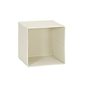 Hosuehold Essentials Household Essentials 88-1 Foldable Fabric Storage Bins | Set of 6 Cubby Cubes with Flap Handle, Beige