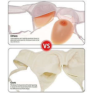 NORFULL MaxTara Special Pocket Bra for Silicone Breastforms Post Surgery Mastectomy Crossdress Beige Bra Size 38/85