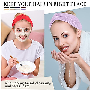 20 Pcs Boho Vintage Elastic Criss Cross Turban Head Wraps - Solid Color Stretchy Hair Accessories for Women's Yoga and Workout