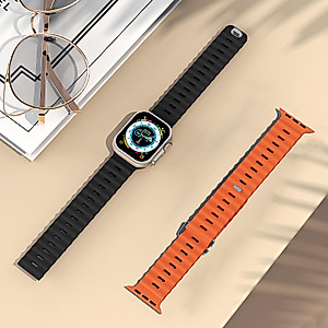 AIRPROCE - Compatible with Apple Watch Band 40mm 40mm 40mm 44mm, Soft Silicone Sport Strap for, 42mm/44mm/45mm/49mm, No gemstones.