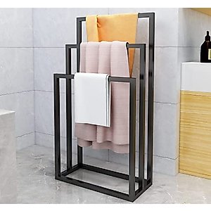 Metal Towel Rack 3 Tiers Hand Towel Holder Organizer for Bathroom Accessories, Black