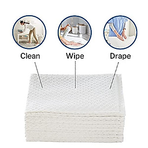 McKesson Procedure Towels, Non-Sterile, 2-Ply, White, Diamond Embossed, Disposable, 13 in x 18 in, 500 Towels, 1 Pack