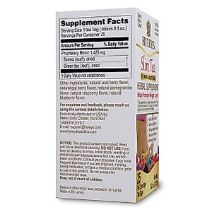 Hyleys Slim Tea 5 Flavor Assortment - Weight Loss Herbal Supplement Cleanse and Detox - 25 Tea Bags (1 Pack)