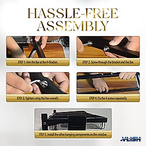 Vlish Over The Sink 2 Tier Dish Drying Rack - Expandable Length 35-42in | Space-Saving, Rust-Resistant, Non-Slip Foot Rubber | Stainless Steel Kitchen Counter Drainer Organization Storage Shelf