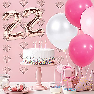 BRT Bearingshui 22nd Birthday Decorations Gifts For Her, FEELIN 22 Balloon Banner,22 Years Old Birthday, Happy 22nd Birthday Decorations Supplies for Women Girls