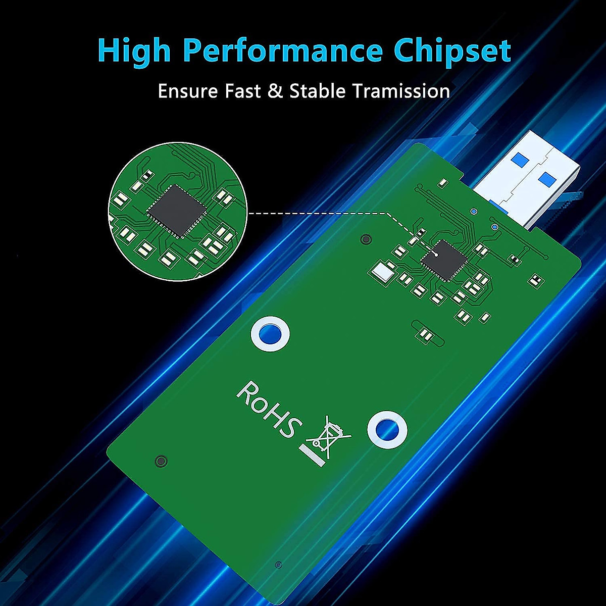 INDMEM mSATA to USB 3.0 Enclosure with 64GB mSATA SSD