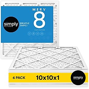 MervFilters, 20x20x1 Air Filter, MERV 8, MPR 600, AC Furnace Air Filter, 6-Pack