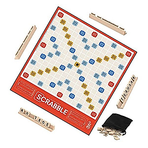 Hasbro Gaming Scrabble Board Game,Word Game for Kids Ages 8 and Up,Fun Family Game for 2-4 Players,The Classic Crossword Game