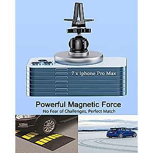 KOWUSU 15W Compatible for MagSafe Car Mount Charger, Magnetic Wireless Car Charger, Fast Charging Auto-Alignment Air Vent Phone Holder for iPhone 14/13/12/Pro/Max/Mini/MagSafe Case