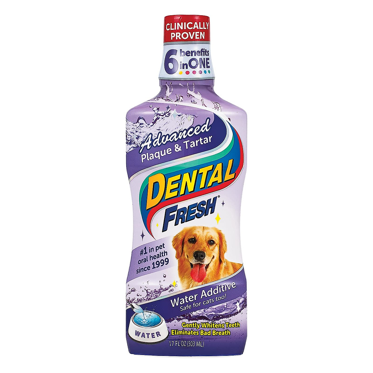 DENTAL FRESH Water Additives Bundle for Dogs & Cats,Original Formula 32oz & Advanced Plaque & Tartar Formula 17oz,Helps improve overall oral health, better breath, and targets plaque & tartar build up