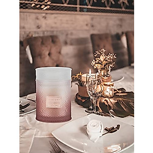 Valentine's Day Sea Salt & Rose Scented Candle Large Jar Candle for Home 19oz Gift Candle for Women Men Wooden Wick