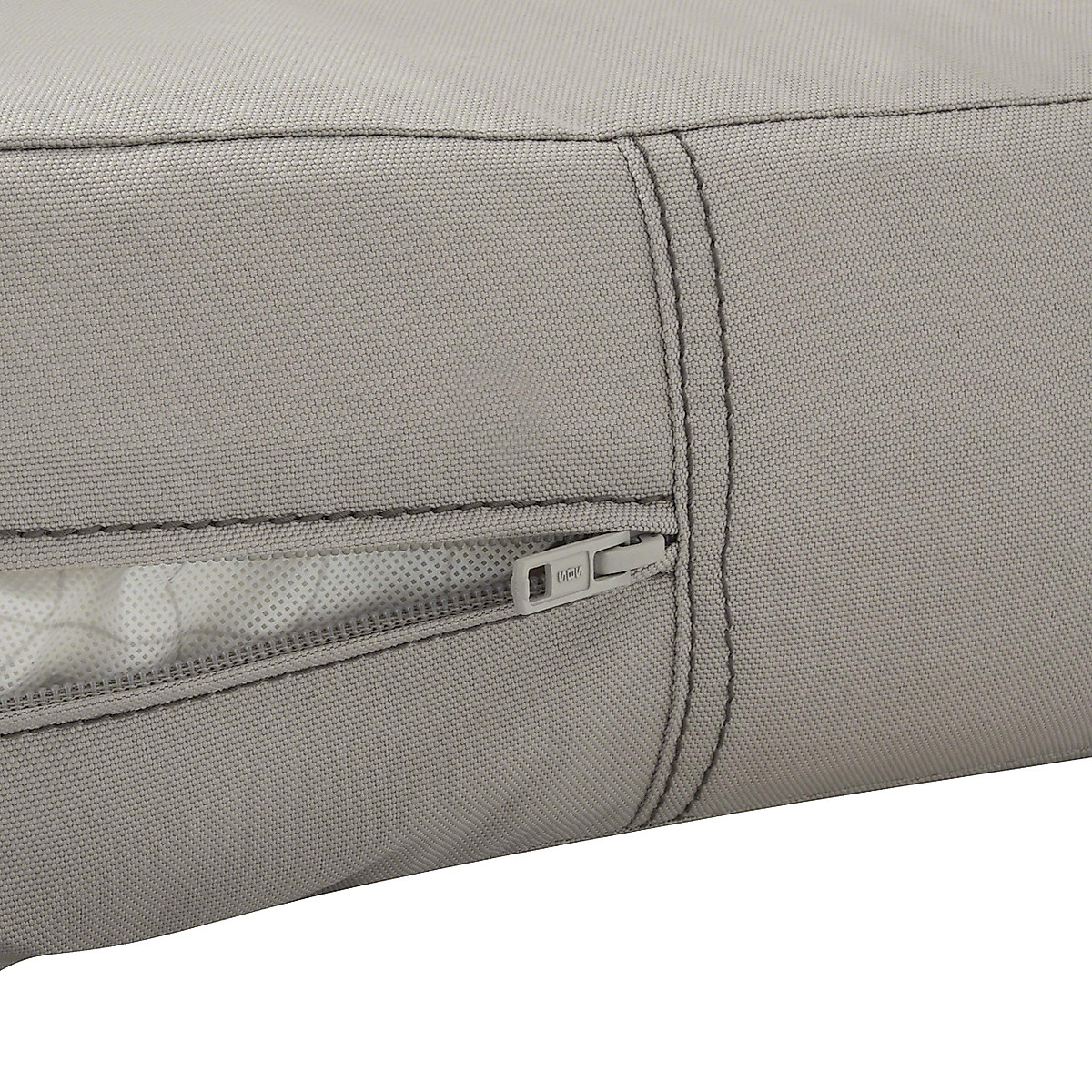 Classic Accessories Ravenna Water-Resistant Patio Lounge Chair/LoveSeat Back Cushion, 25 x 22 x 4 Inch, Mushroom, Patio Furniture Cushions