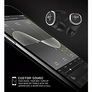 Jaybird RUN True Wireless Headphones for Running, Secure Fit, Sweat-Proof and Water Resistant, Custom Sound, 12 Hours In Your Pocket, Music + Calls (Jet)