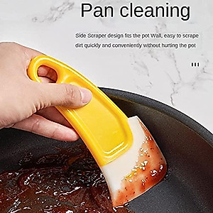 Kitchen Cleaning Shovel Silicone Kitchen Spatula Cake Tools Dish Washing Baking Pastry Brush Dirty Scraper Cleaning Fry Pan L6Q6