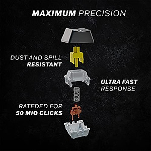 Mizar MZ60 Luna Mechanical Gaming Keyboard | 60% Keyboard 62 Key ANSI US Layout | RGB LED Backlit | Anti Ghosting NKRO | Progammable Macro Keys | Hotswap Gateron Brown Switches | Black