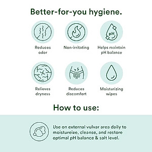Good Clean Love Rebalance Feminine Wipes, Supports Vaginal Health Naturally & Reduces Odor, Moisturizing & Cleansing Hygiene Product Made with Aloe, pH-Balanced Feminine Wipes, 30 Biodegradable Wipes