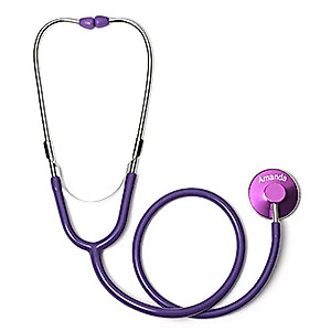 Engraved Single Head Stethoscope Custom Personalized (Purple)