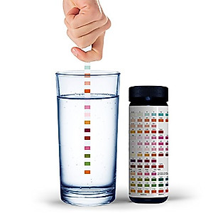 Swiss Labs 14 in 1 Drinking Water Test Kit,100 Strips For Easy Home Testing With Fast & Accurate Results, IMPROVED SENSITIVITY With Low Range Detection for Lead, Fluoride, Mercury, Iron and Copper +