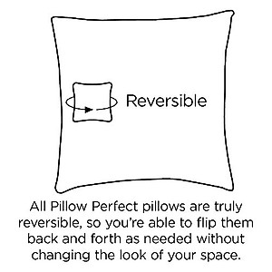 Pillow Perfect Outdoor/Indoor Branson Lapis Throw Pillows, 18.5" x 18.5", Blue 2 Count