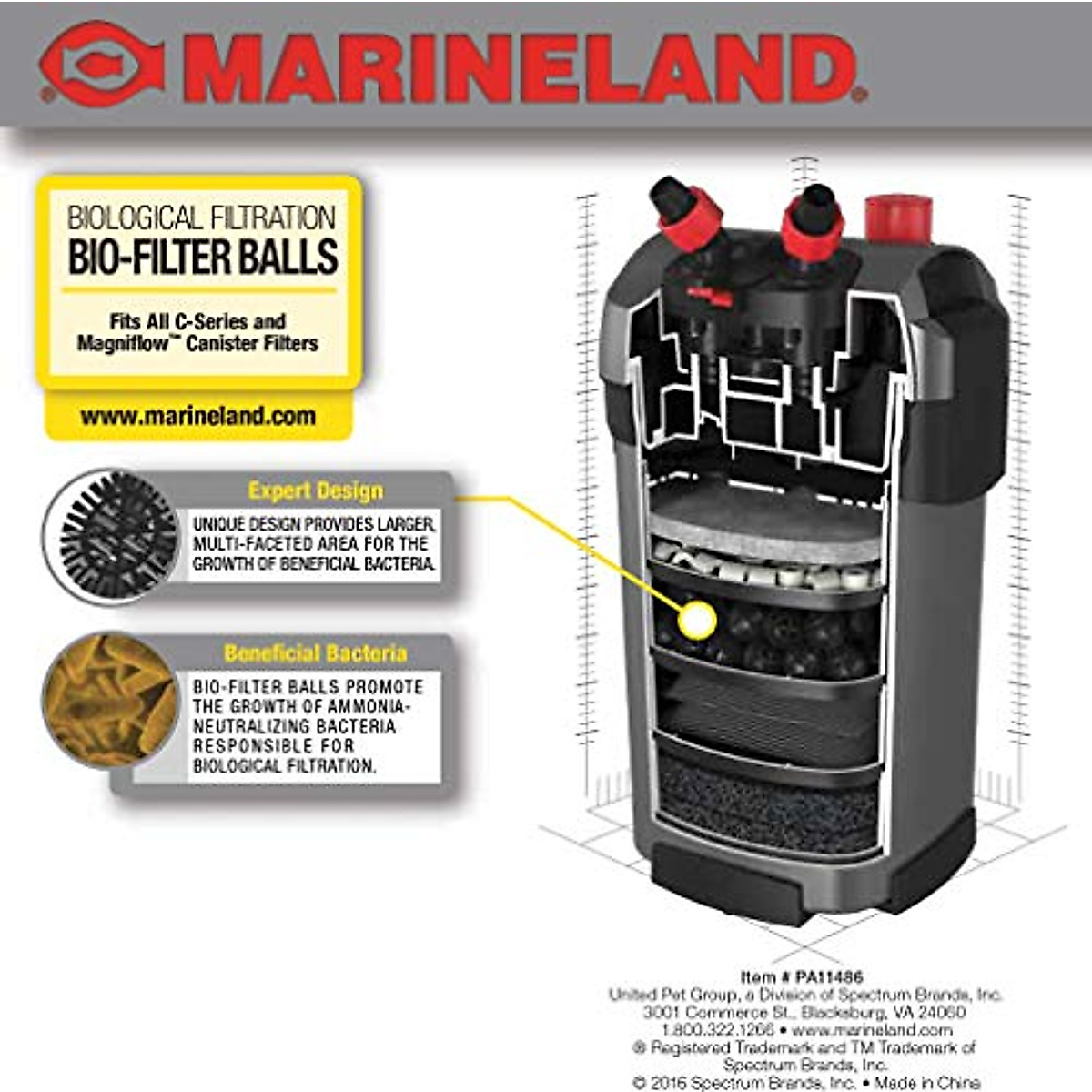 Marineland Bio-Filter Balls, Supports Biological aquarium Filtration, Fits All C-Series Canister Filters 90 Count (Pack of 1)