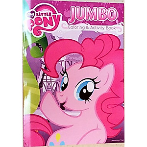 My Little Pony Jumbo Coloring & Activity Book 4 Pack - Pinkie Pie, Twilight Sparkle, Rainbow Dash & Fluttershty