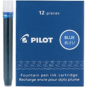 Pilot Namiki IC100 Fountain Pen Ink Cartridge, Blue, 12 Cartridges per Pack (Pack of 2)