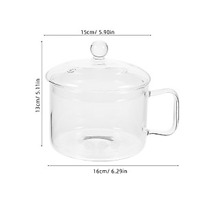 Glass Saucepan with Cover: 1500ml/50.7oz Glass Stovetop Cooking Pot Clear Glass Simmer Pot Glass Cooking Pot Stovetop Pot with Lid for Pasta Baby Food Soup Milk