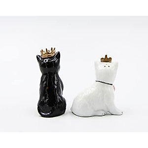 Cosmos Gifts 21031 Prince and Princess Cat Salt and Pepper Shaker
