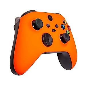 Xbox One Series X S Custom Soft Touch Controller - Soft Touch Feel, Added Grip, Neon Orange Color - Compatible with Xbox One, Series X, Series S