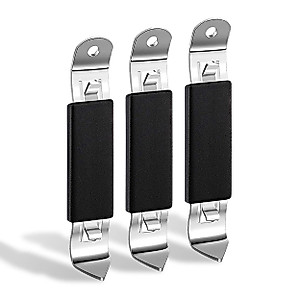 KTOJOY 3 Pack Magnetic Bottle Openers Stainless Steel Flat Bottle Opener, Solid and Beer Openers Small Bottle Opener Can Tapper with Magnet for Camping and Traveling