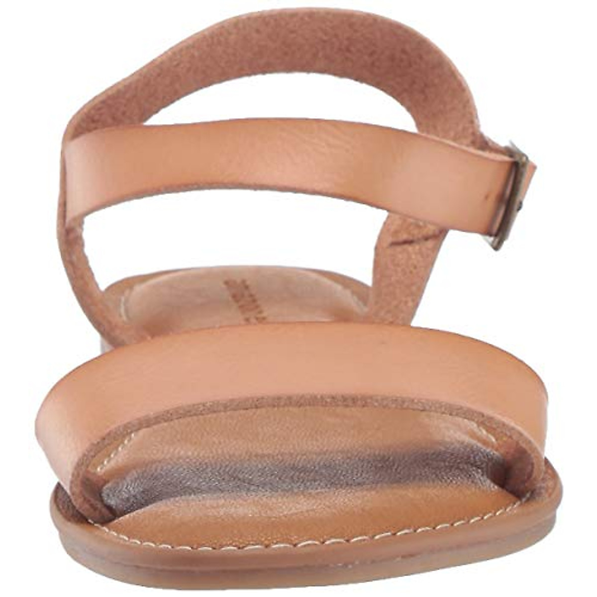 Amazon Essentials Women's Two Strap Buckle Sandal, Natural, 7.5