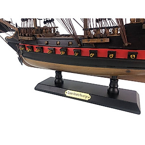 Handcrafted Nautical Decor Wooden Blackbeard's Queen Anne's Revenge Black Sails Limited Model Pirate Ship