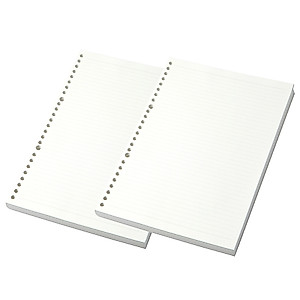MUJI Loose Leaf Filler Paper 6mm Ruled, 400 Sheets - 800 Pages (A5/20holes)