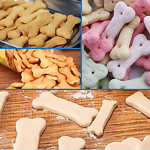 Dog Bone Cookie Cutter Set - 6 Piece Stainless Steel Shaped Cookie Cutters Molds for Baking, Holiday Celebration, DIY